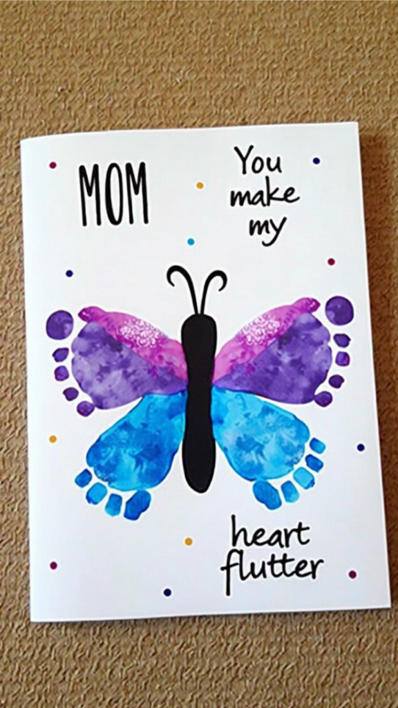 Mothers Day Footprint Art - DIY Cuteness
